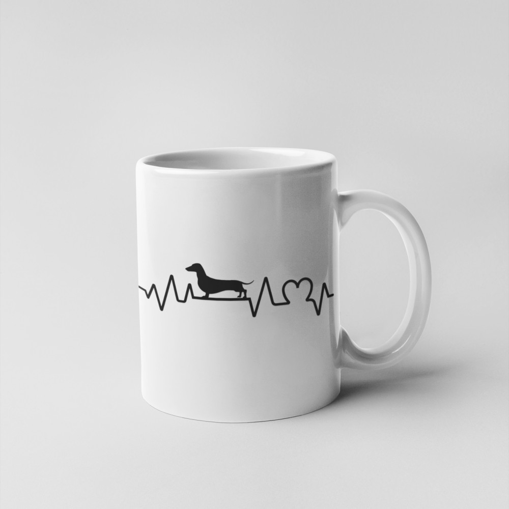 Tacskó heartbeat bögre - KutyásPólók.hu Webáruház Tacskó heartbeat bögre - KutyásPólók.hu Webáruház